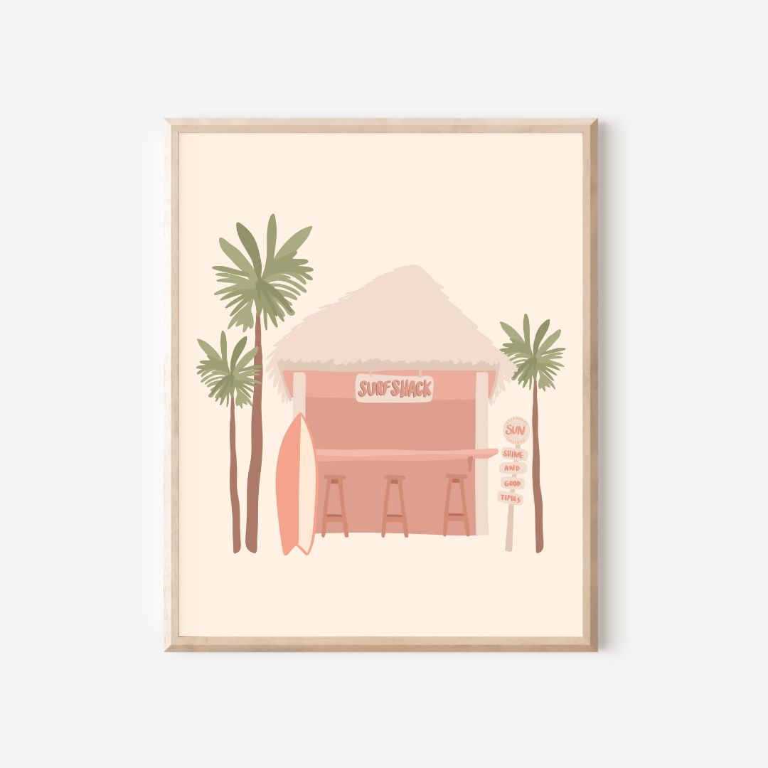 'Surf Shack' Print – The Salty Blonde